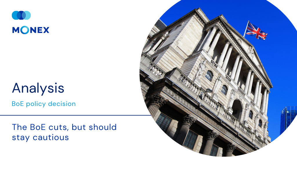 The BoE cuts, but should stay cautious - Monex Canada